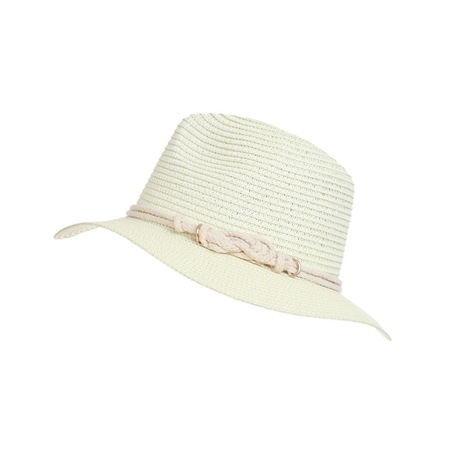 PAMI PD-1221-272, Női szalmakalap, Panama stílusú, 57 cm, krém szín ...