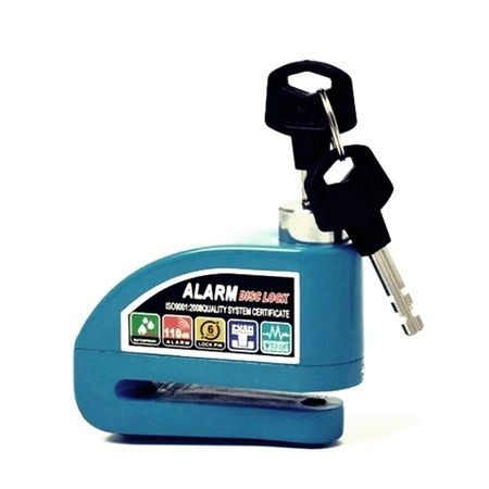 Antifurt moto/scooter/atv cu alarma 110dB, blocator disc cu cablu ...