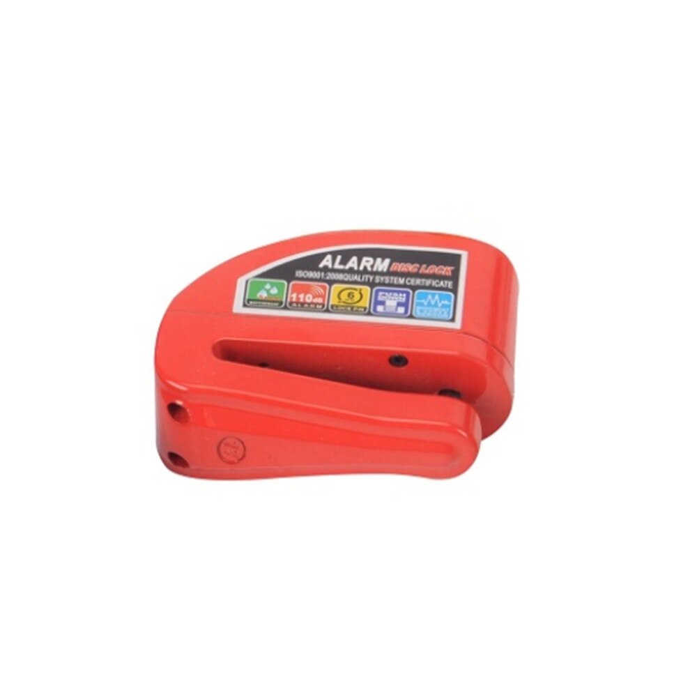 Antifurt moto/scooter/atv cu alarma 110dB, blocator disc cu cablu, rosu ...