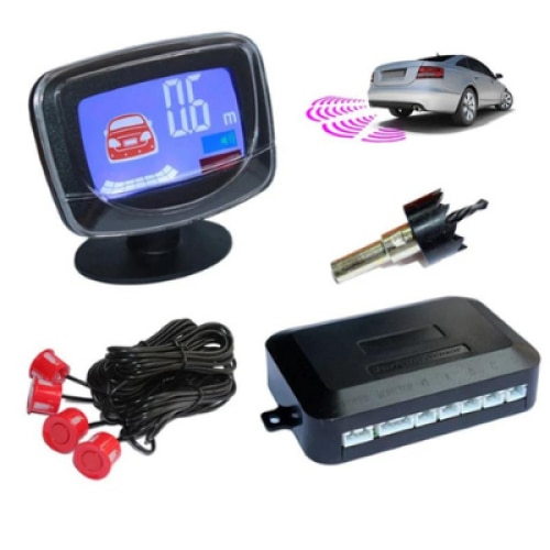 Senzori cu Afisaj LCD parcare in marsarier pentru vehicul cu 4 senzori ...