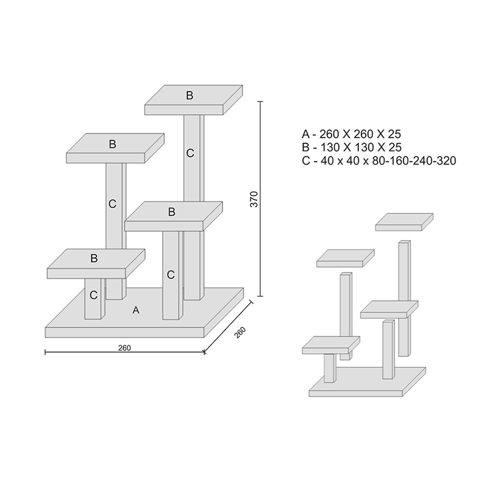 Suport 4 Brate Mini, Mesteacan, PAL melaminat, 26 x 37 cm - eMAG.ro