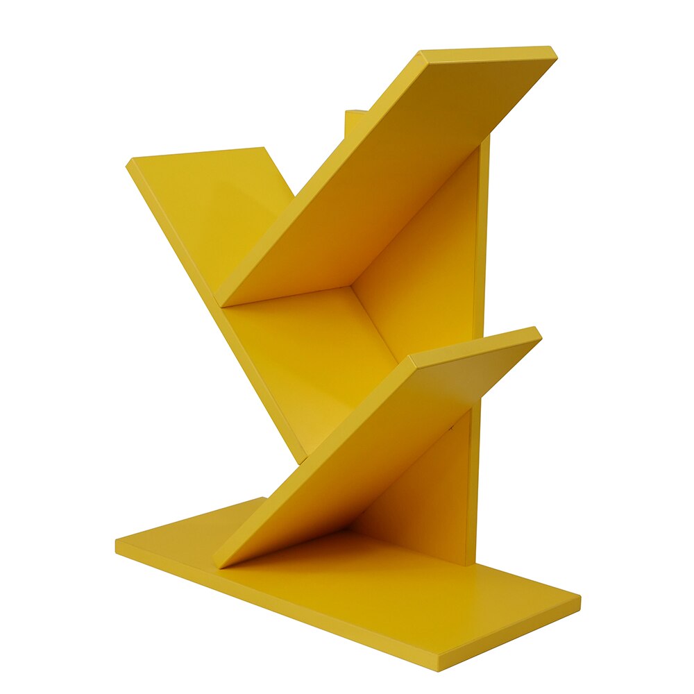 Organizator de Carti Podea, Galben, PAL melaminat, 50 x 60 cm - eMAG.ro