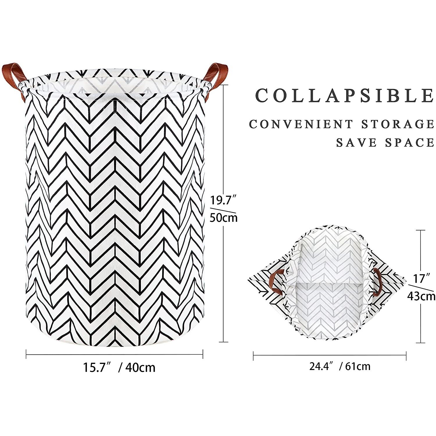 Cos Pliabil Pentru Jucarii, rufe, bumbac canvas, impermeabila, 40 x ...