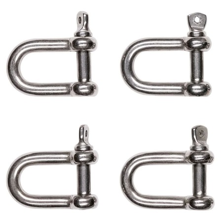 Set 4 coliere fixare cablu din otel 10mm, maxim 200kg, Parkside - eMAG.ro