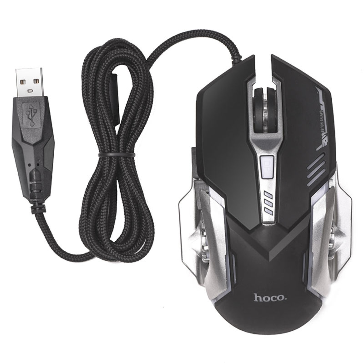 6D геймърски комплект клавиатура и мишка, Hoco GM12 74961, RGB, USB ...