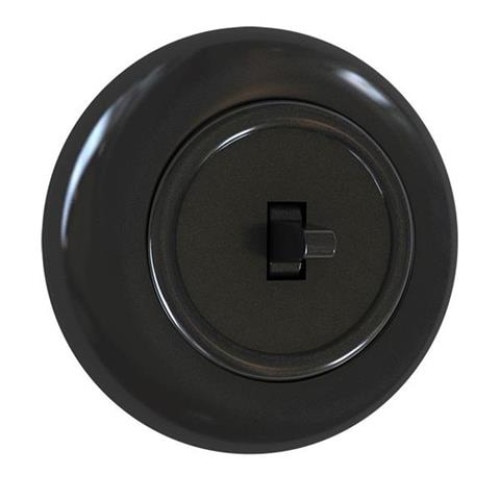 Intrerupator simplu retro vintage rotund negru 230V 10A - eMAG.ro