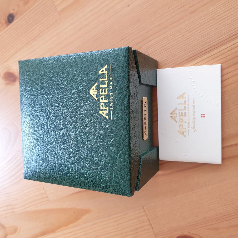 Ceas dama Appella Geneve 4016-3011, elvetian, curea neagra, cadran ...