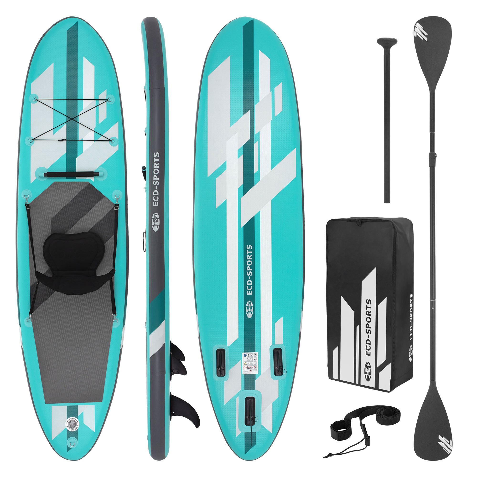 Комплект за гребане ECD Germany, 320 x 82 x 15 см, Тюркоаз - eMAG.bg