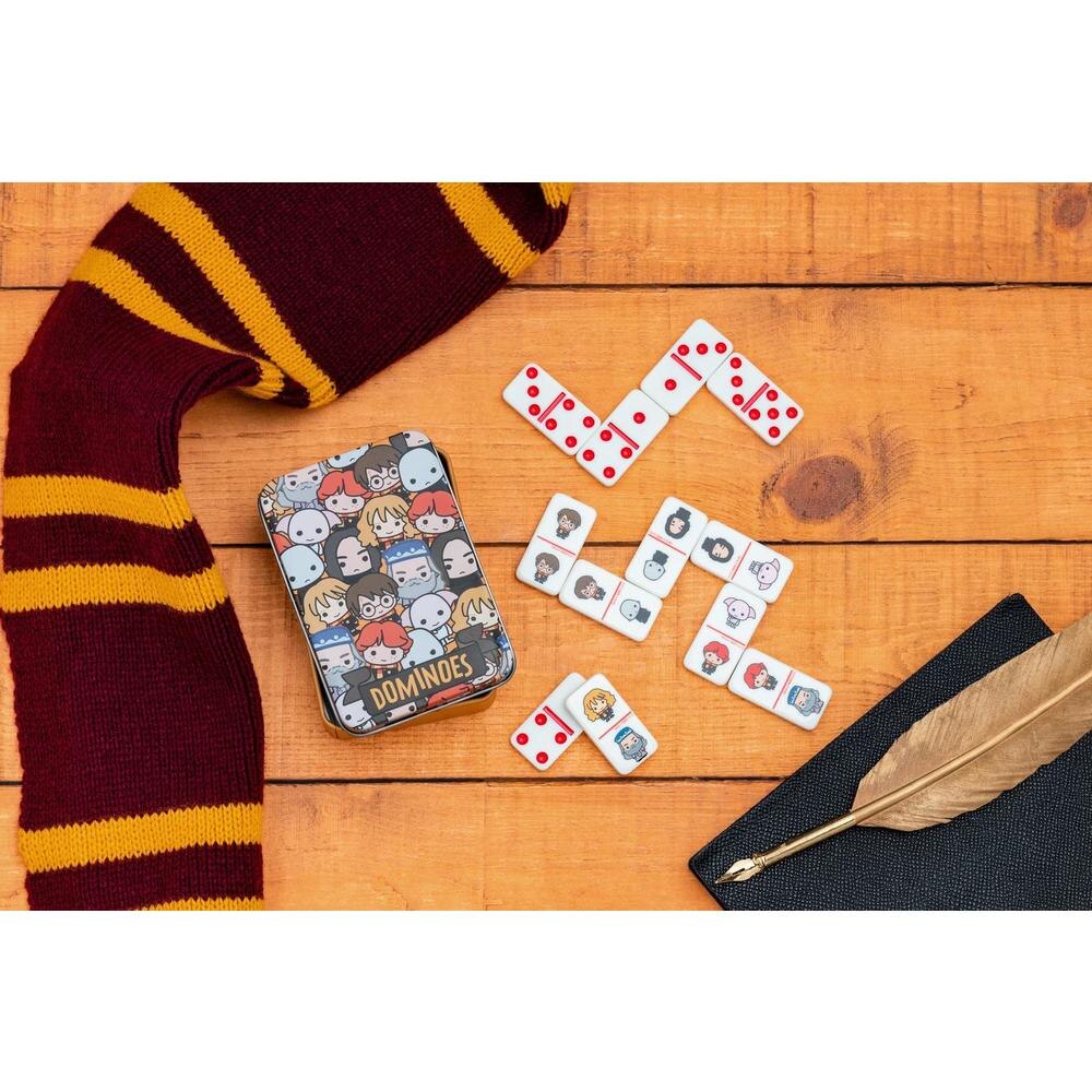 Joc domino Harry Potter, din plastic, 28 piese, in cutie din fier ...