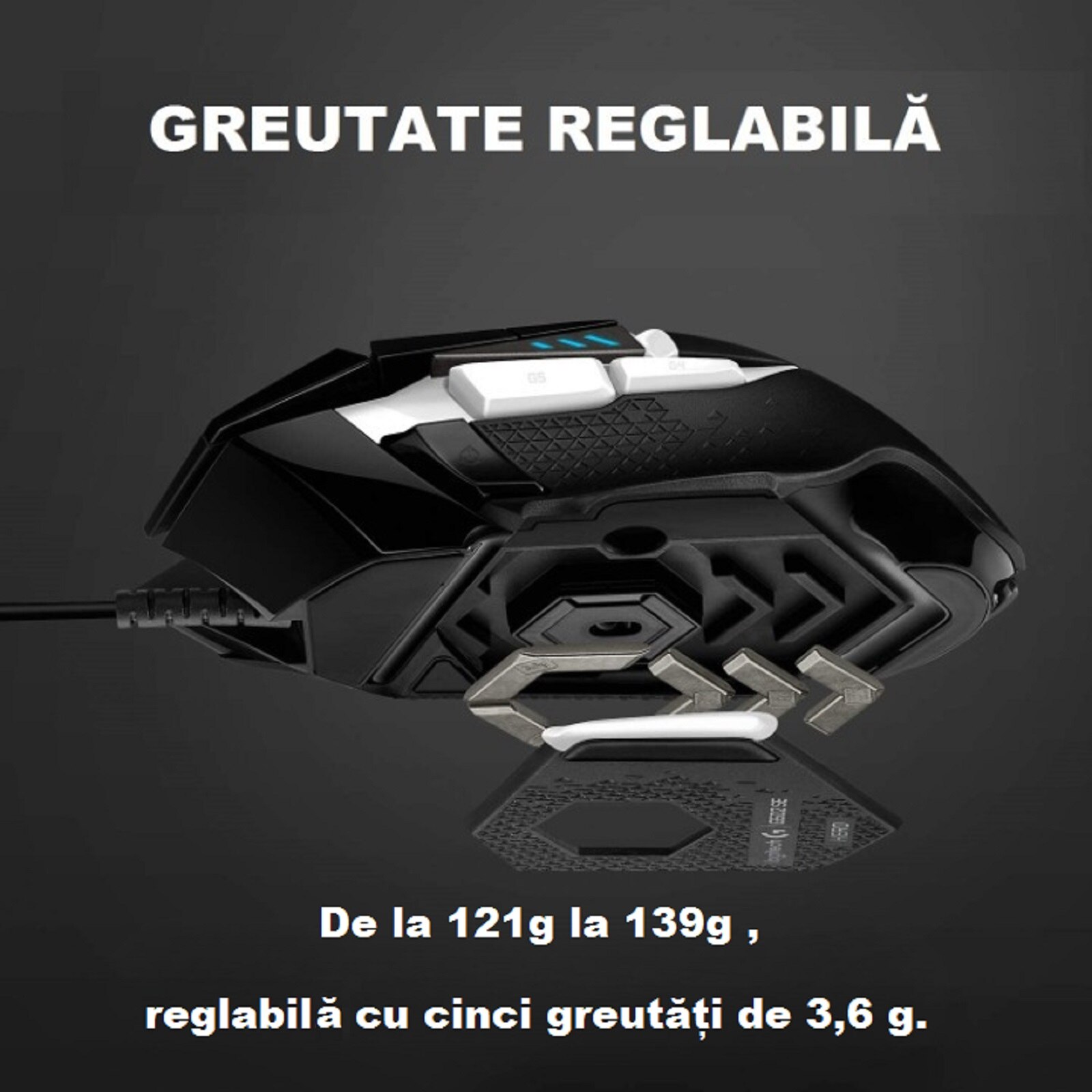 Mouse Logitech G502SE HERO 25600 DPI, de inalta performanta, cu fir ...