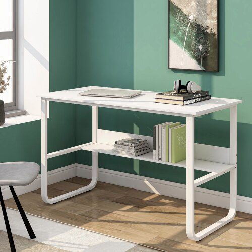 Birou computer cu raft, masa de birou in forma de U, masa pentru PC in ...