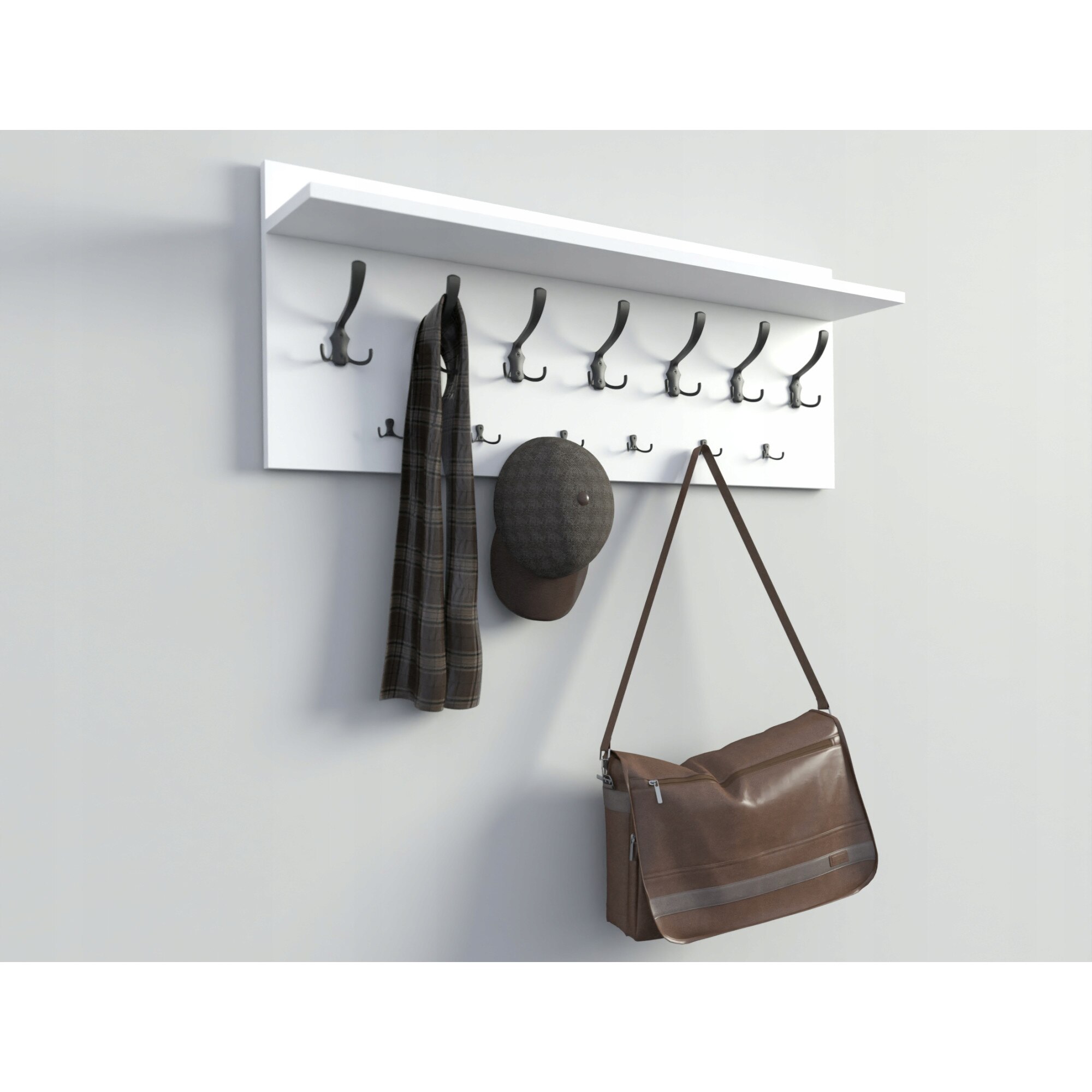 Закачалка 1052269929 За стена Дървена Бяла 40 X 105 см Emag Bg