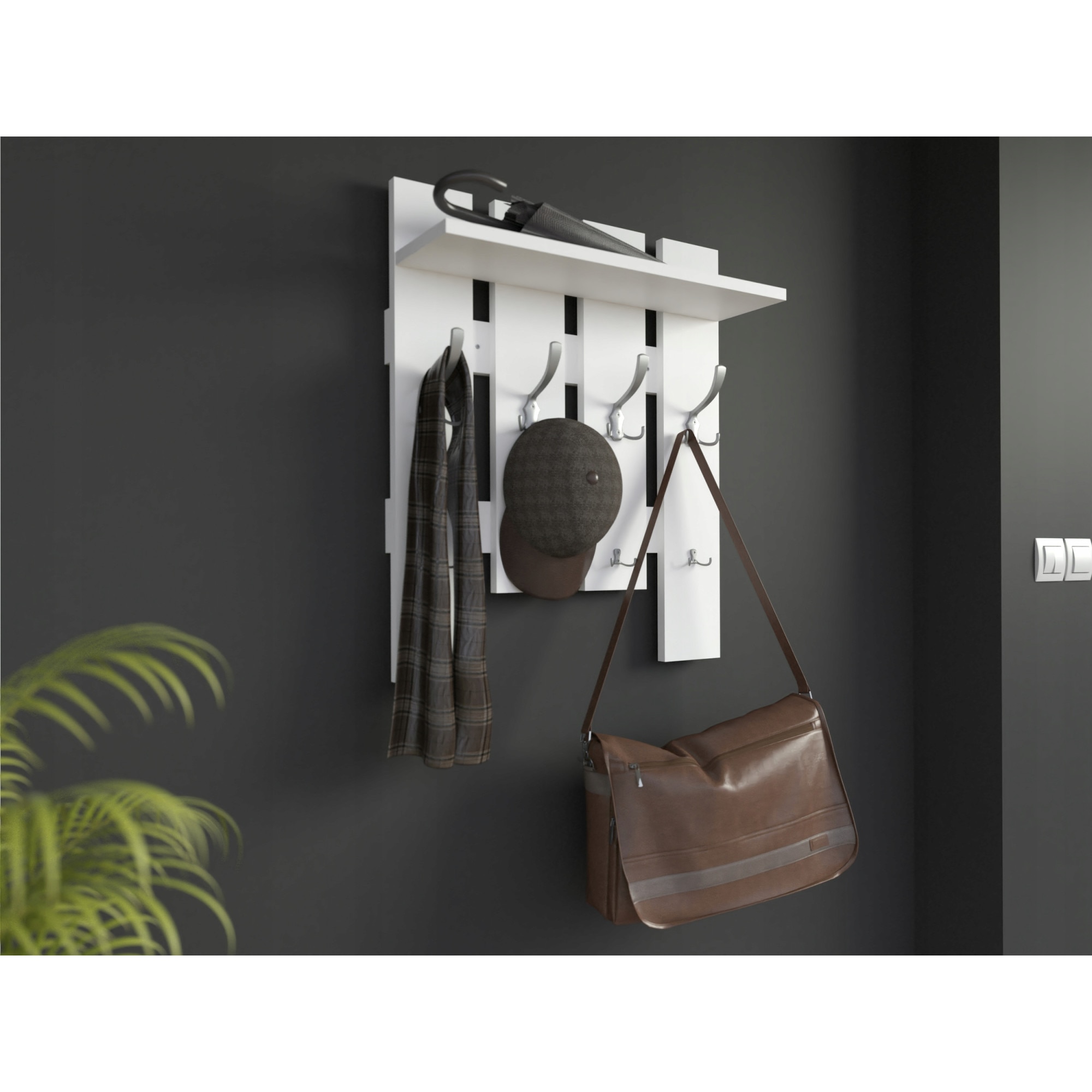 Cuier, PAL, Alb, 70 cm - eMAG.ro