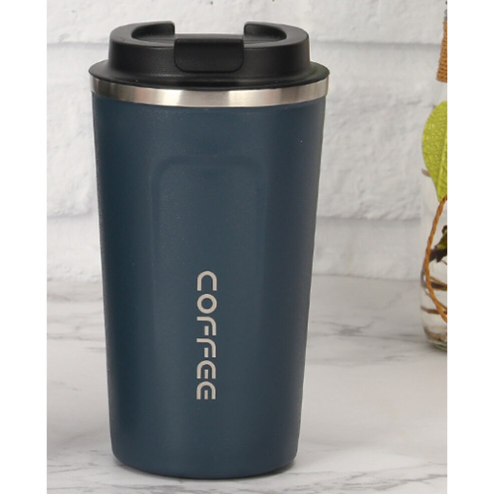 Cana termos, Coffee, Inox, 380ml, Albastru - eMAG.ro