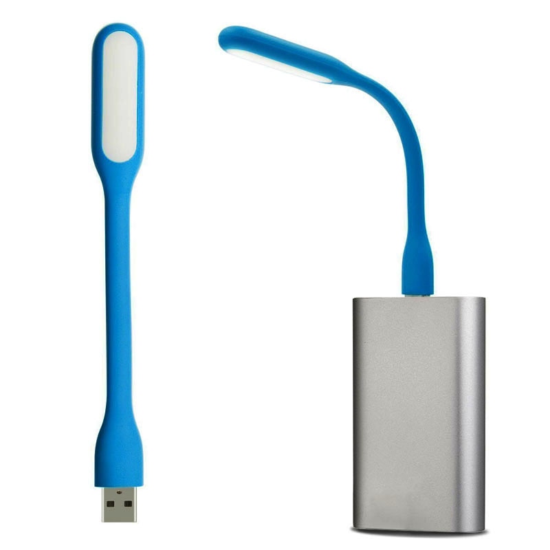 Lampa USB 6 Led-uri, silicon flexibil, culoare albastru - eMAG.ro