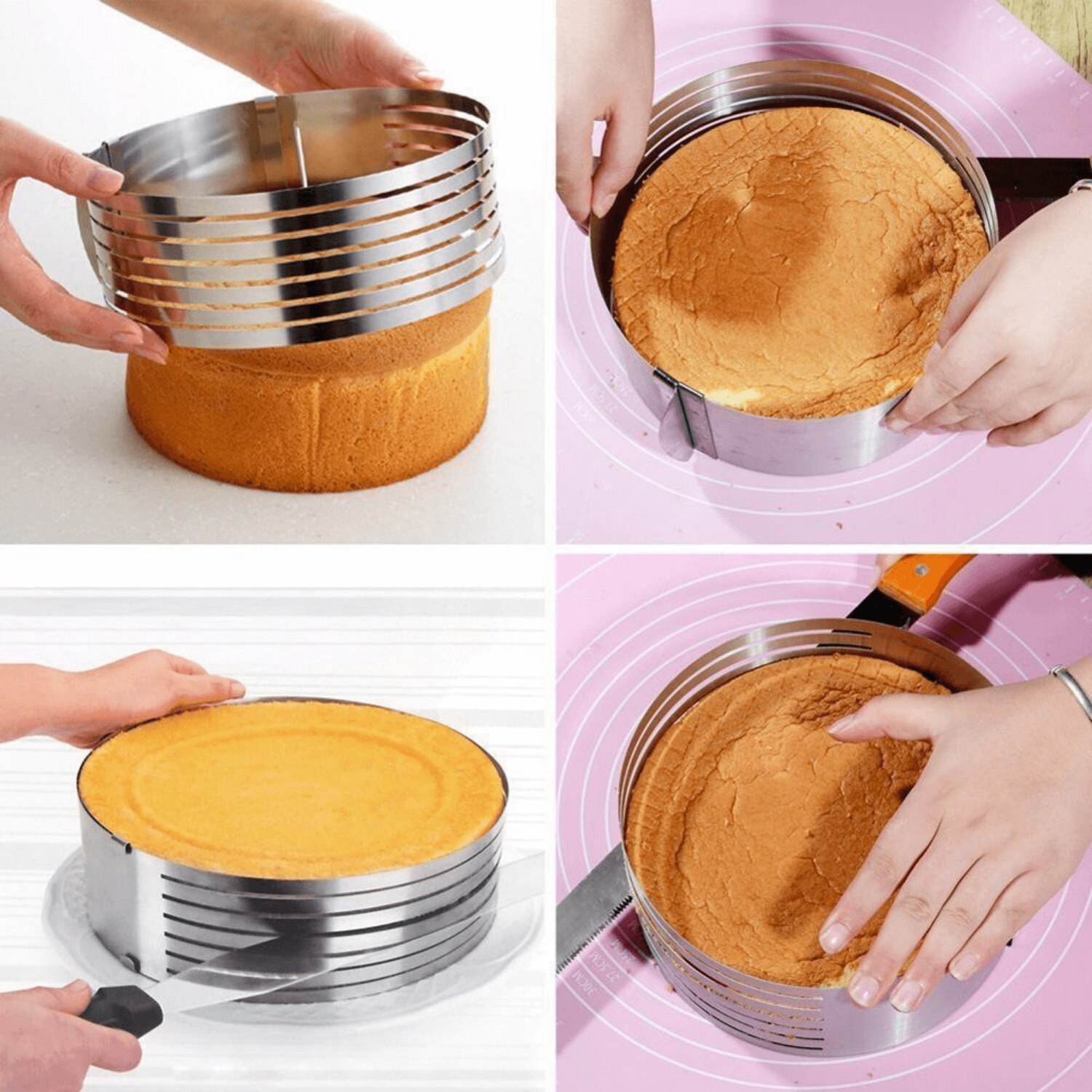 Feliator ajustabil, blaturi de tort, inox, 24x30x8 cm - eMAG.ro