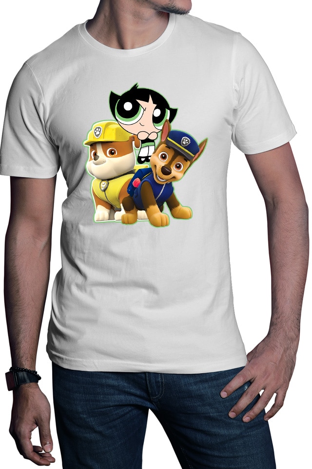 Tricou barbati Paw Patrol Buttercup Powerpuff Girls Police Pup - eMAG.ro