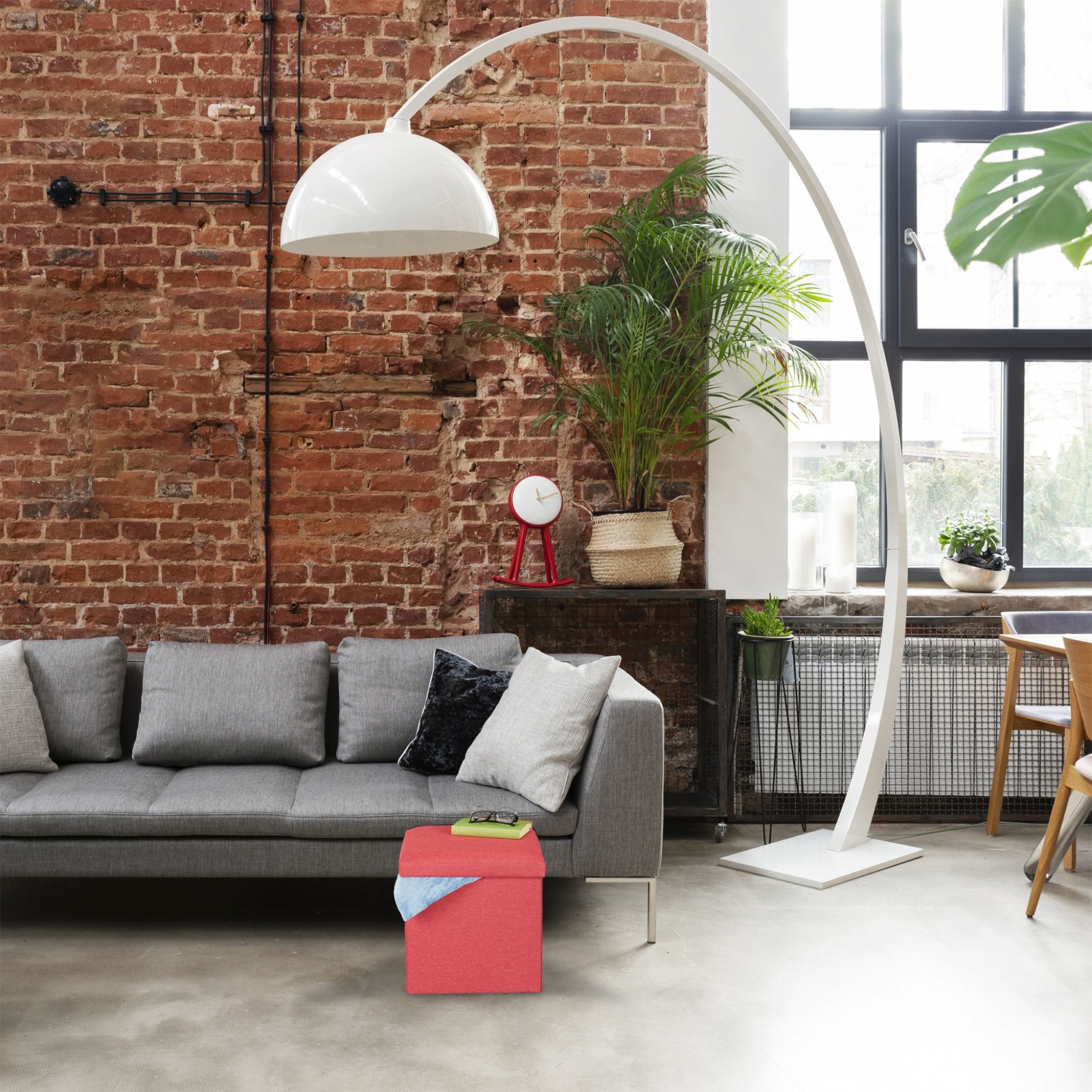 Taburet pliabil Relaxdays, rosu, 38x38 cm - eMAG.ro