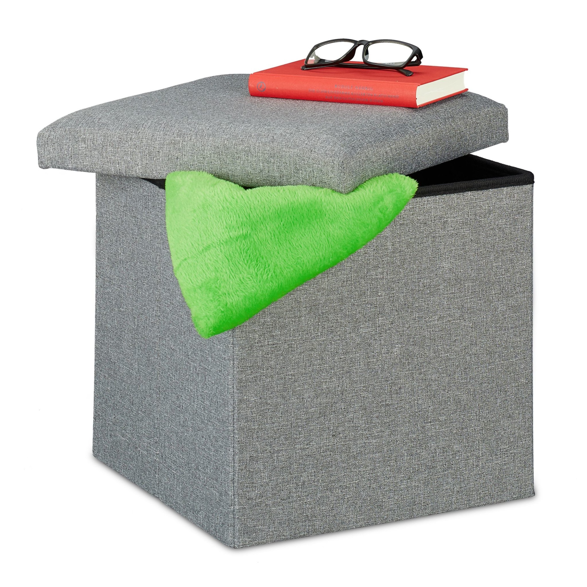 Taburet pliabil Relaxdays, gri, 38x38 cm - eMAG.ro