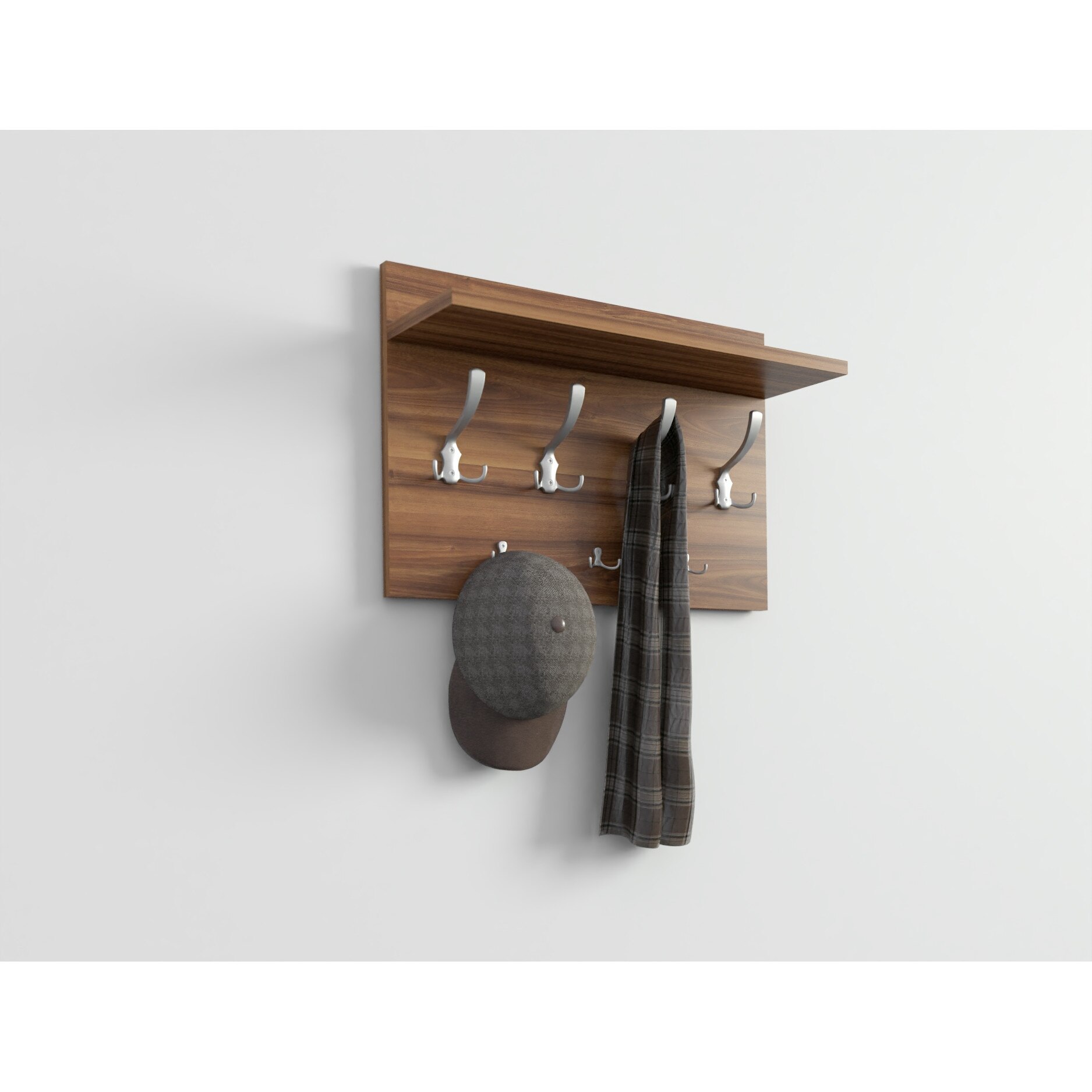 Cuier de perete, PAL, 55 x 40cm, Nuc - eMAG.ro