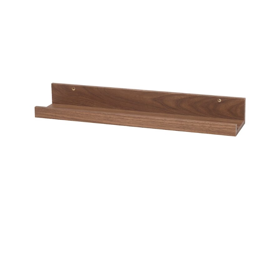 Polita din MDF, aspect nuc, Syamag, feronerie inclusa, 55x12 cm - eMAG.ro