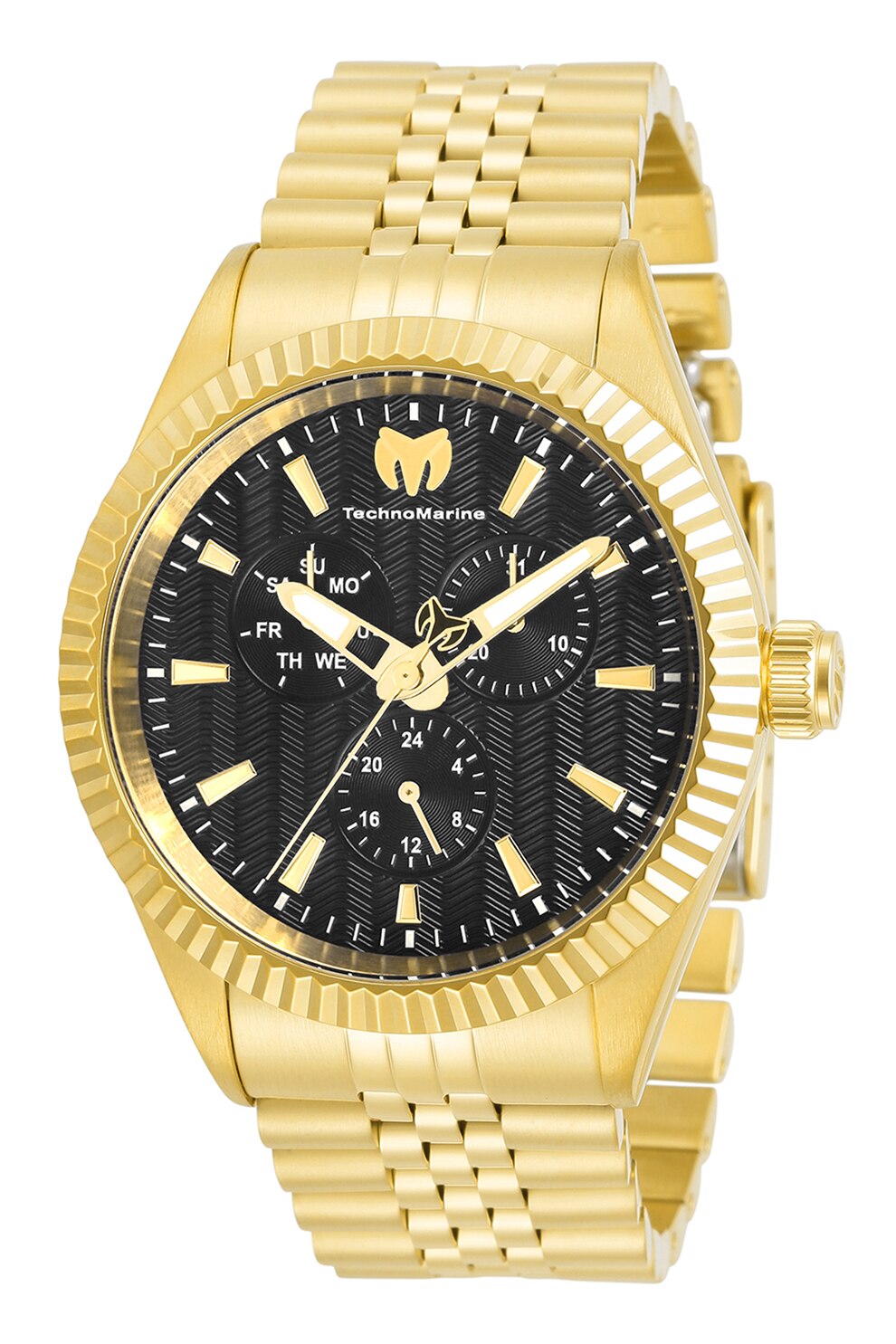 TechnoMarine, Ceas analog cu cadran cu aspect texturat, Auriu - eMAG.ro