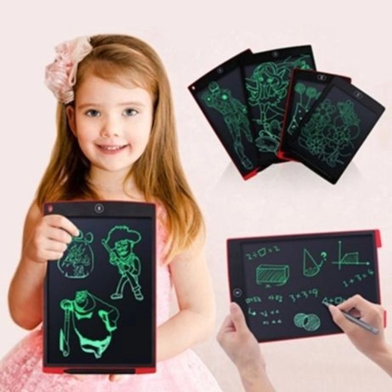 Tableta digitala LCD, 10 inch, pentru scris si colorat, 27 cm, roz, 3 ...