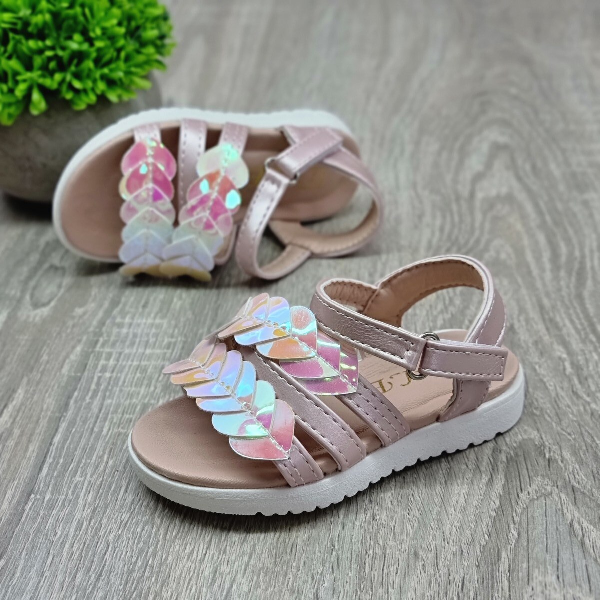 Sandale de copii, inTrend, 260A, Piele ecologica, Roz - eMAG.ro