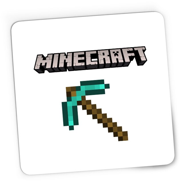 Mousepad Gaming Minecraft Logo Stone Pickaxe Open World Pixels, 21x19 ...