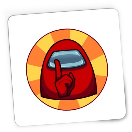 Гейминг подложка за мишка Among Us Sus Shh Silence Vote Out, 21x19 см ...