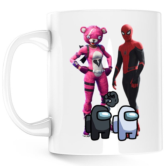 Чаша Fortnite Pink Rabbit Skin Easter Event Spiderman Cool, Бял, 330 мл ...