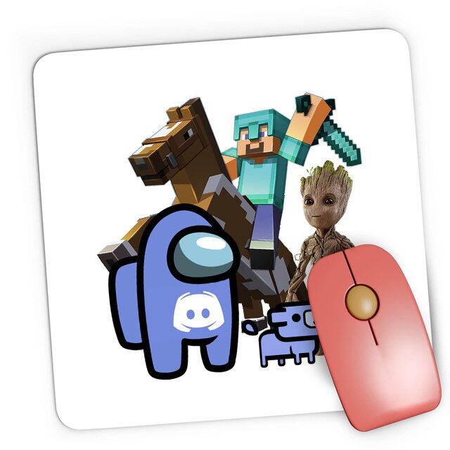 Mousepad Gaming Among Discord Baby Groot Minecraft Diamond Sword, 21x19 ...
