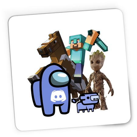 Mousepad Gaming Among Discord Baby Groot Minecraft Diamond Sword, 21x19 ...