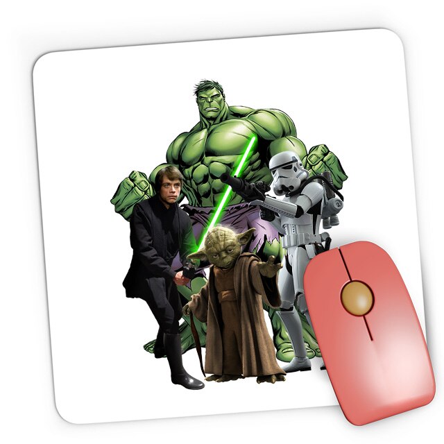 Mousepad Gaming Star Wars Luke Skywalker Incredible Hulk Jedi Yoda ...