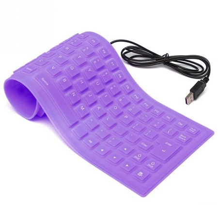 Tastatura flexibila usb sau ps2 Violet - eMAG.ro