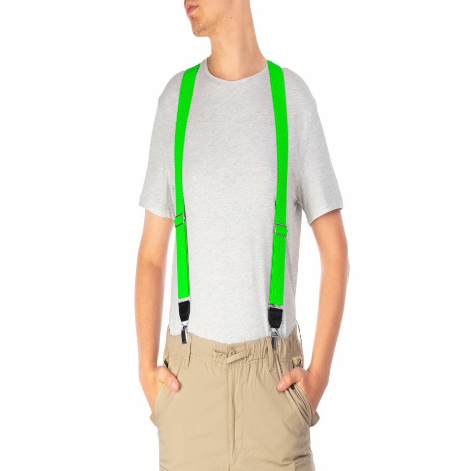 Bretele pantaloni pentru barbati, neon verde SZEL-26-20 - eMAG.ro