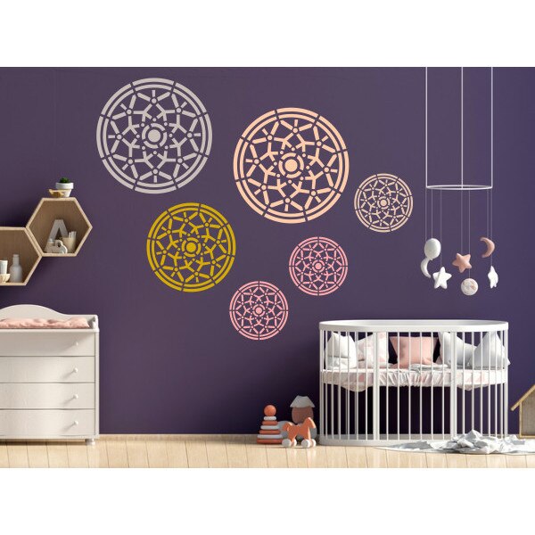 Set 4 Sabloane Aura Mandala, diametre 80cm, 44cm, 22cm si 14cm - SP166 ...