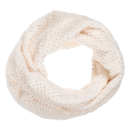 Fular alb de iarna Dots, 25 cm - eMAG.ro