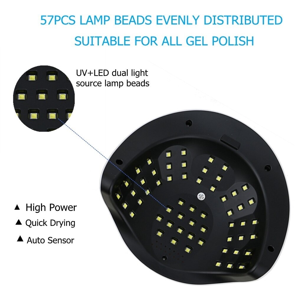 Лампа за маникюр и педикюр Sun X9 Max, 220W, 57 LED диода, 4 таймера ...