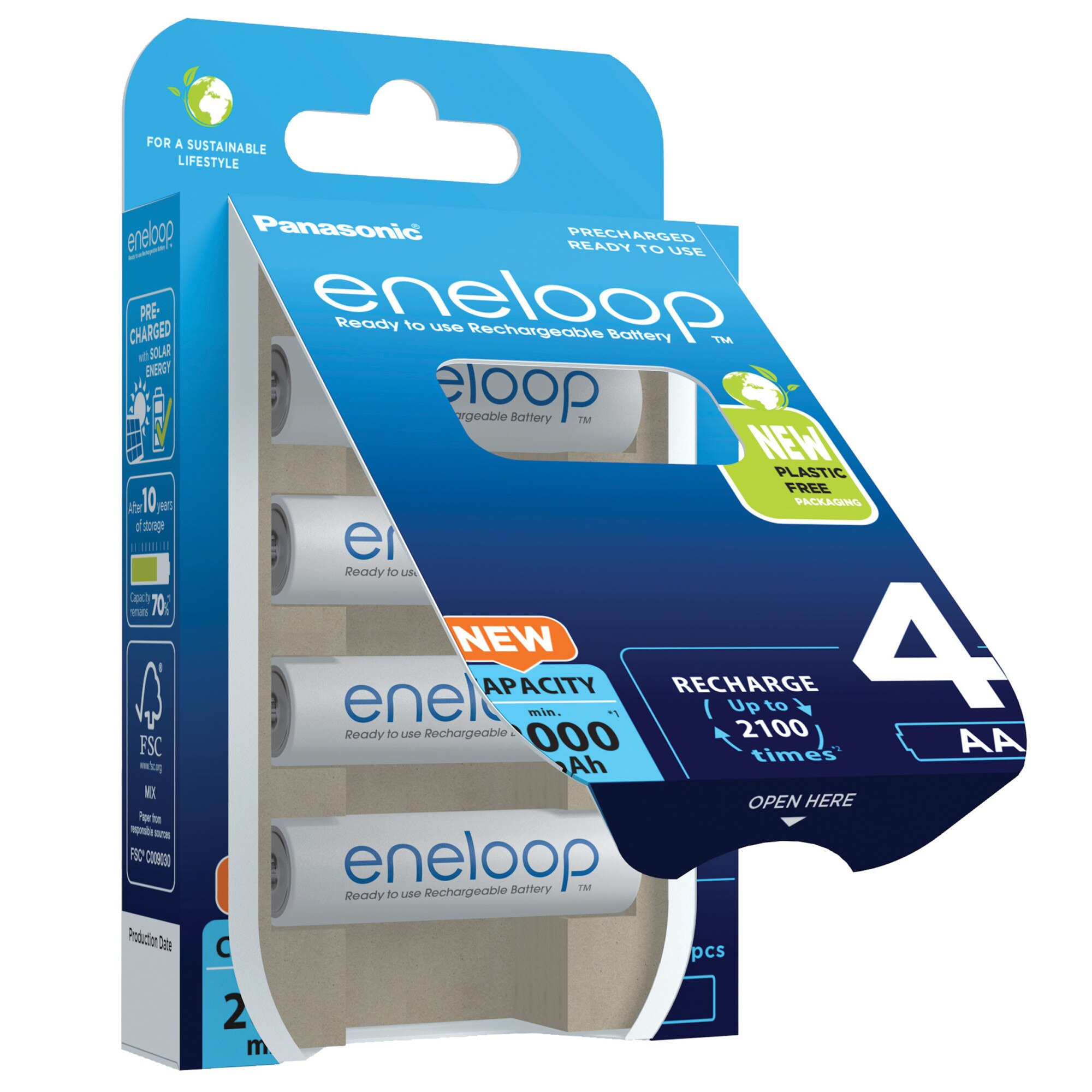 Acumulatori Panasonic Eneloop 2100 Cicluri 2000mah R6 Aa Blister 4
