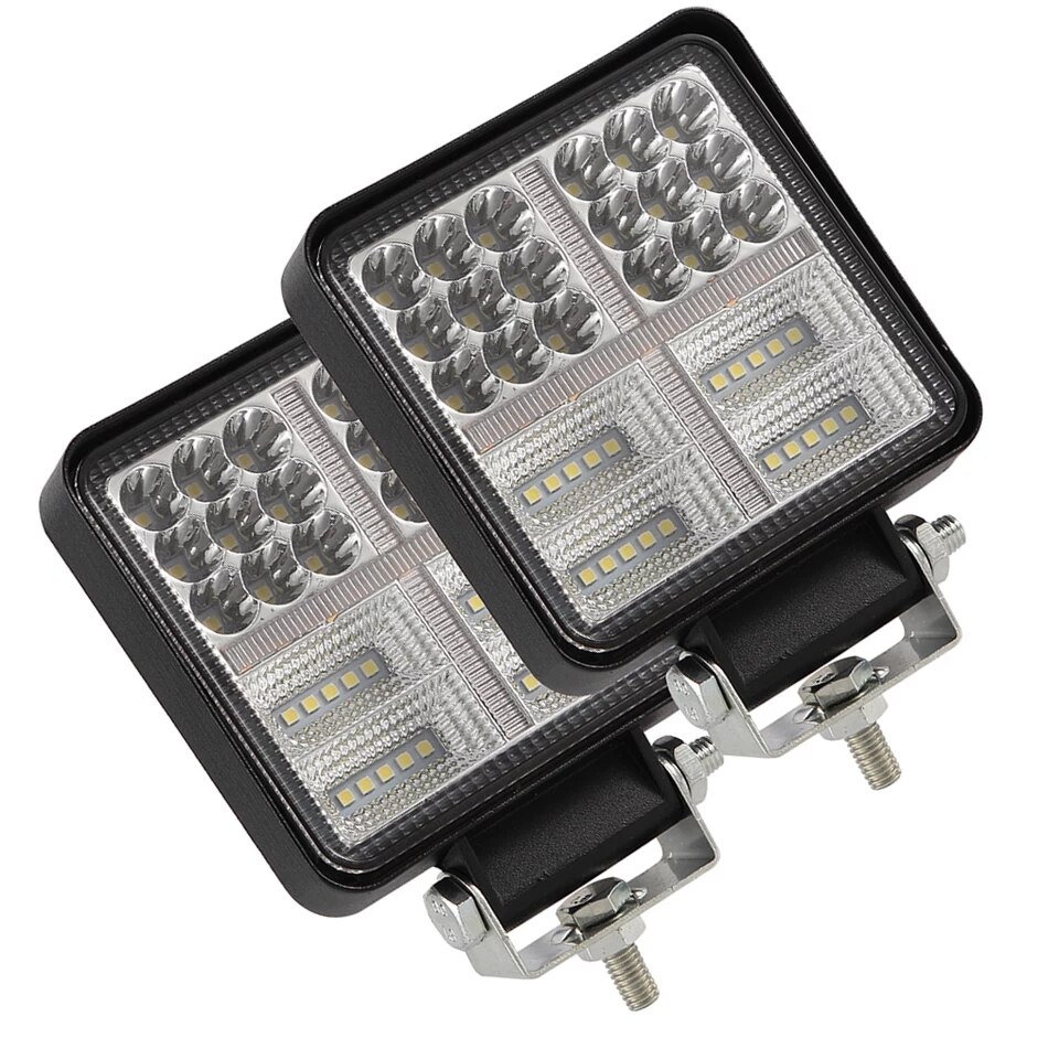 Set 2 x Proiector led 177w cu flash galben,12v-24v, alb 6000k - eMAG.ro