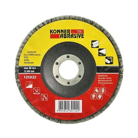 Disc lamelar pentru slefuit, Konner 125 x 22 mm, P100 - eMAG.ro