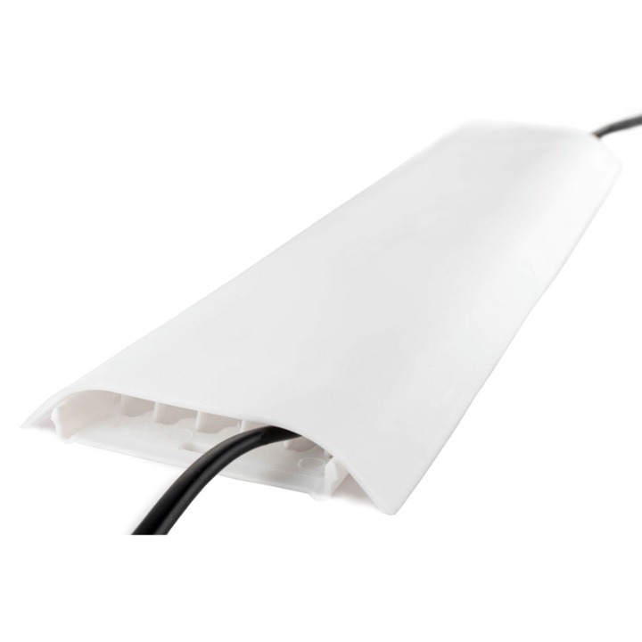 Plinta mascare cabluri, Brak, ABS, Autoadeziv, 30 x 8 cm, Alb - eMAG.ro