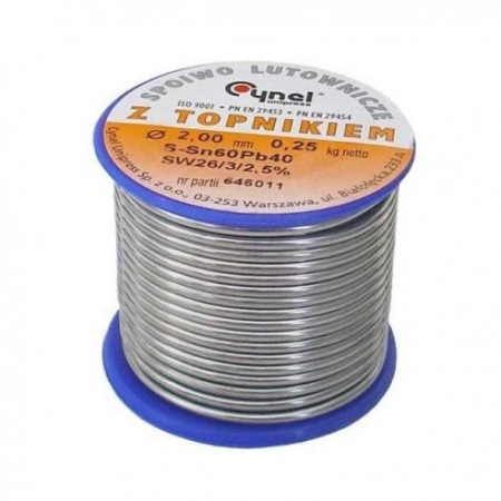 Fludor, cositor 1mm L-Sn60%, Pb40%, flux 2.5%, 250gr - eMAG.ro