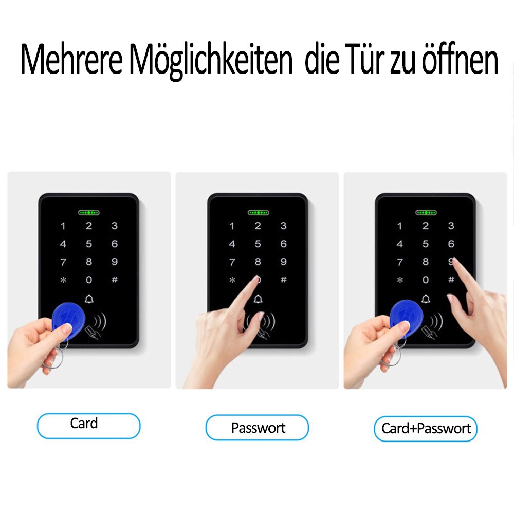 Sistem de control acces usa, Tastatura RFID, Cititor carduri, Negru ...