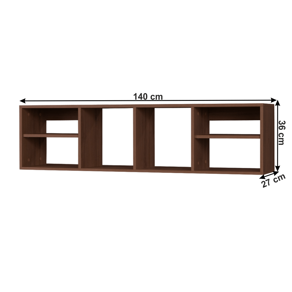 Etajera mdf stejar stirling Hilard 140x27x36 cm - eMAG.ro