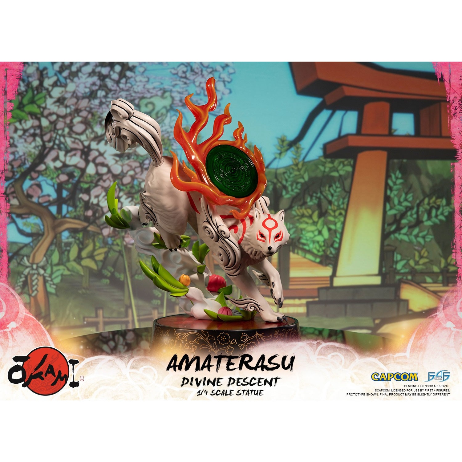 Фигурка First 4 Figure, Okami Amaterasu Divine Descent, Многоцветен ...