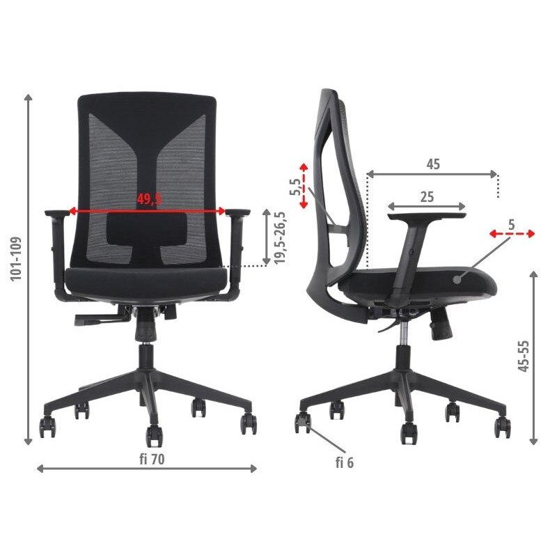 Scaun pivotant ergonomic pentru casa si birou HAGER, suport lombar si ...