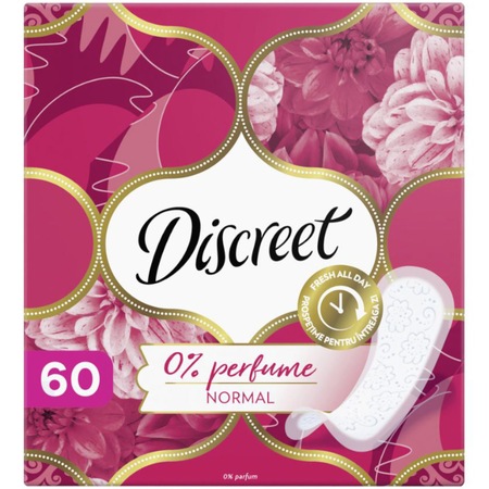 Absorbante zilnice Normal fara parfum, Discreet, 60 buc - eMAG.ro