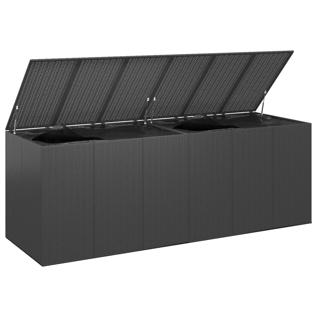 Lada gradina pentru perne, negru, 291x100,5x104 cm, ratan PE, Robust si ...